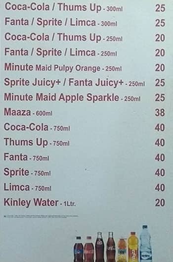 Menu at Shah Ghouse Special Shawarma, Hyderabad