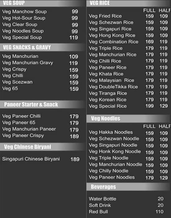 Menu of Night Cravings, Nigdi, Pune