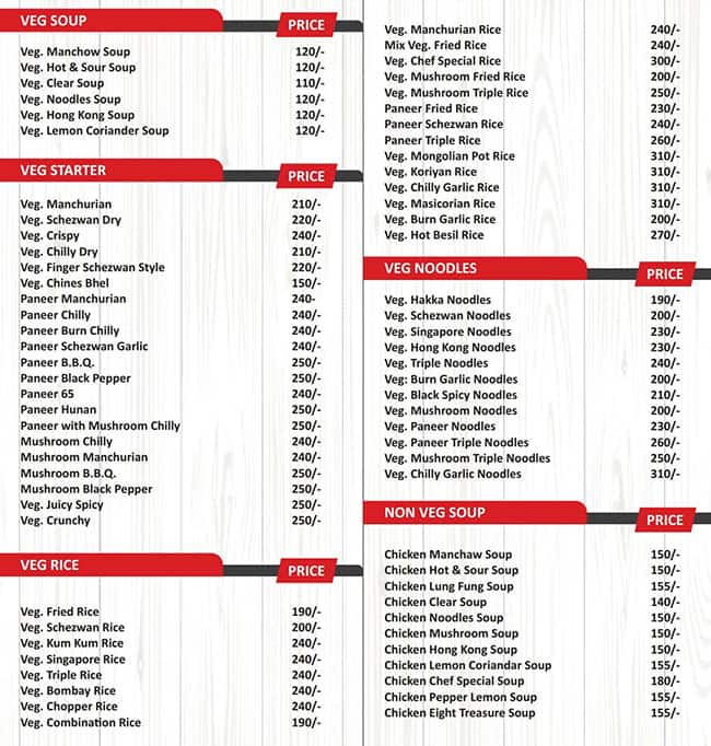 Menu of Food Studio, Vasai, Mumbai