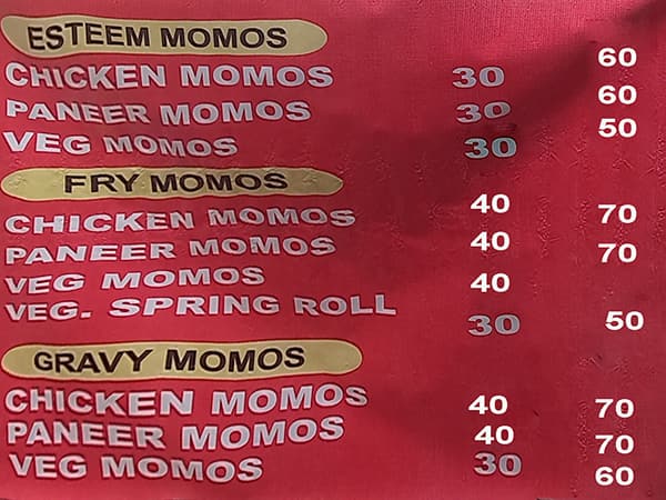 Menu of Welcome Momos, Saket, New Delhi