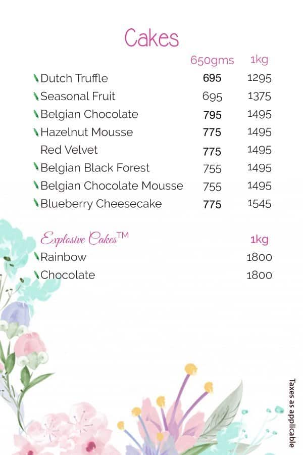 Menu of Sassy Teaspoon, Bandra Kurla Complex, Mumbai