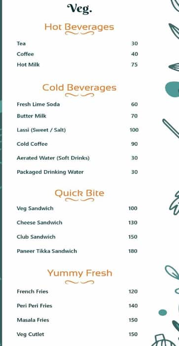 Menu of R.R. Greens Pool & Restaurant, Dhanvantari Nagar, Jabalpur