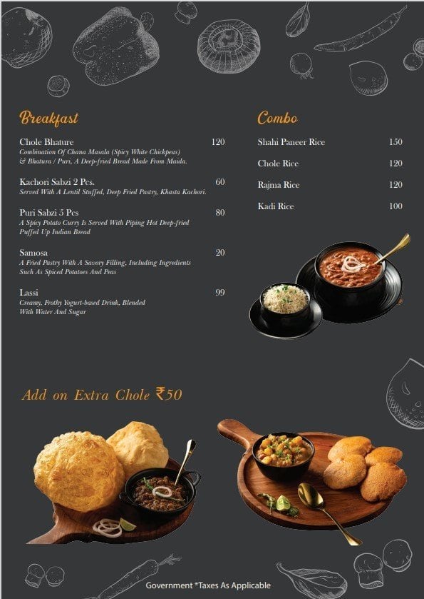 Menu at Punjab Delicacies, Noida