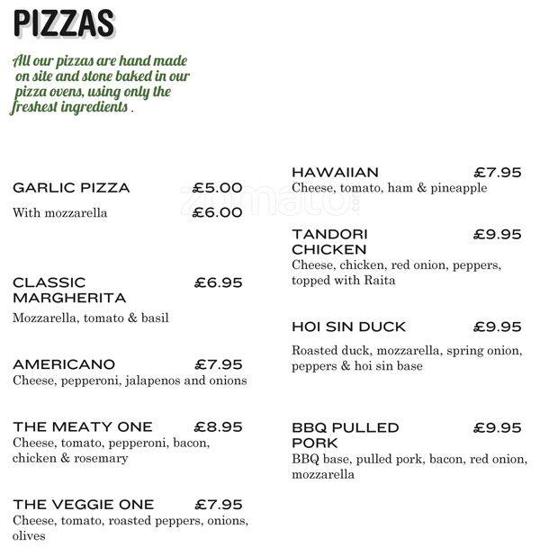 Menu at The Cabbage Patch, Twickenham pub & bar, Twickenham