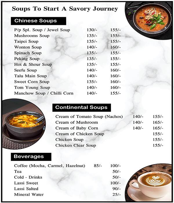 Menu of The Posh Pouf, Alambagh, Lucknow
