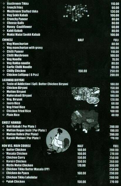 Menu at Taste Of Addiction, Chandigarh