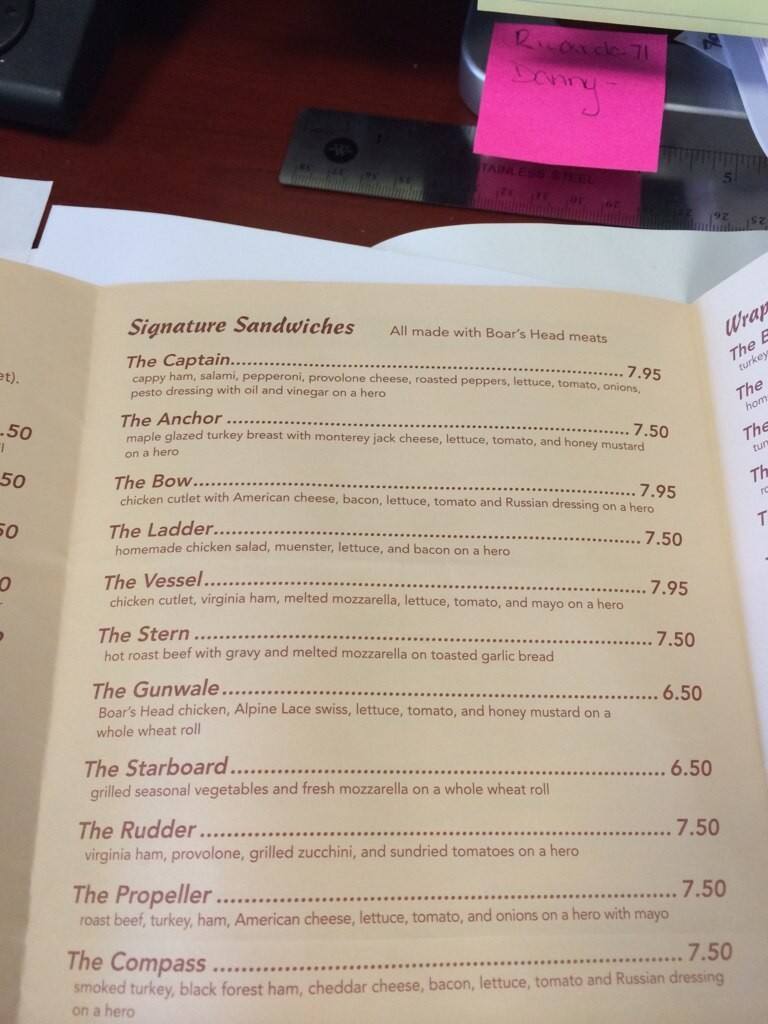 Menu at Old Dock Grill restaurant, Yaphank