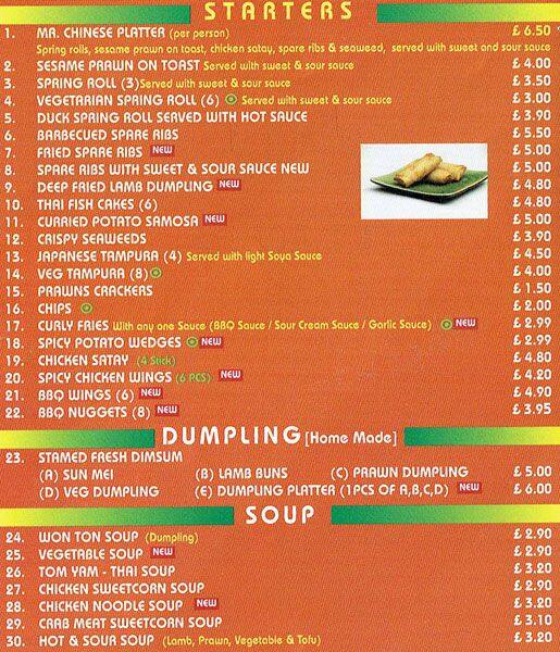 Mr China Menu, Menu for Mr China, Vauxhall, London - Zomato UK