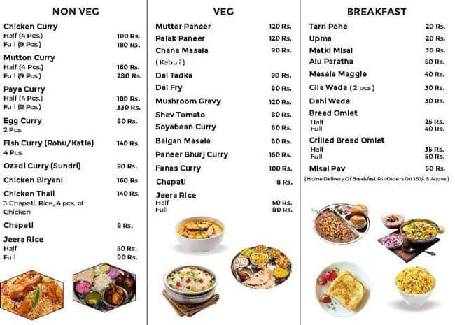 Menu of Chef's Choice, Kharghar, Navi Mumbai