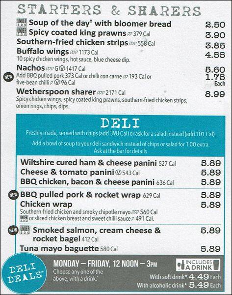 Menu at The Counting House pub & bar, Glasgow