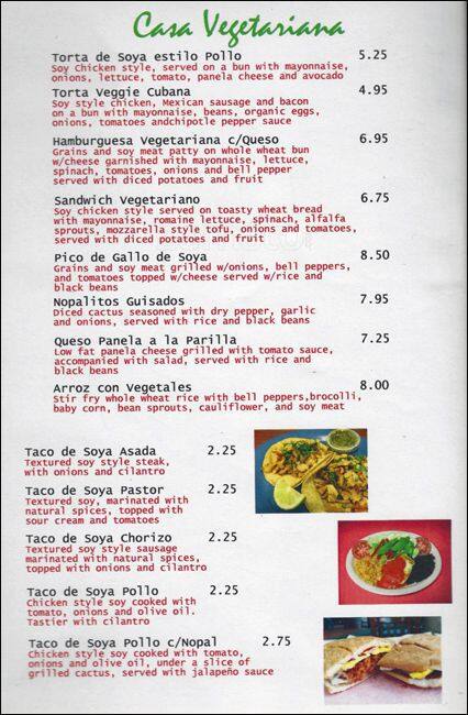 Menu at El Faro Restaurant, Chicago, W 31st St