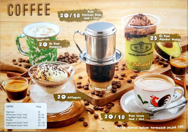 Menu at Warung Wakaka Muara Karang restaurant, Jakarta, Jalan Muara ...