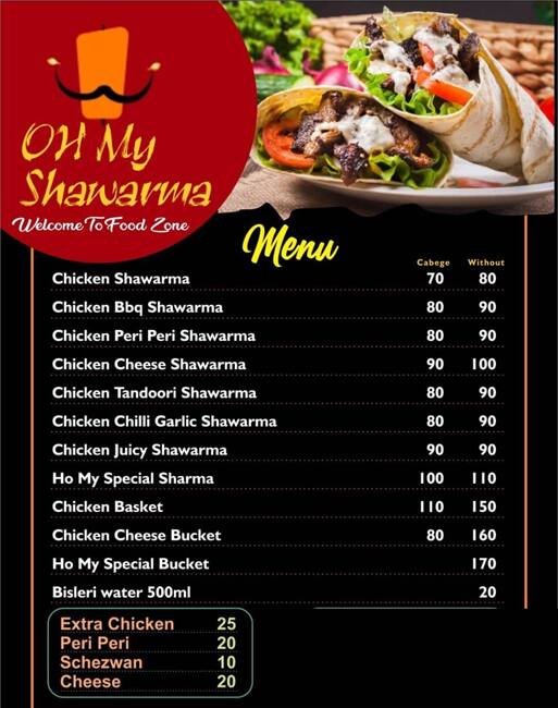 Menu of Oh My Shawarma, Kalyan, Thane