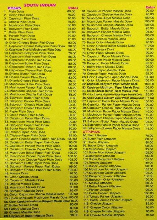 Sarang Menu, Menu for Sarang, New Market Area, Kolkata - Zomato