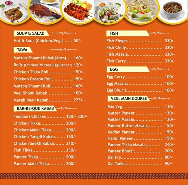 Menu of Angithi Restaurant, TT Nagar, Bhopal