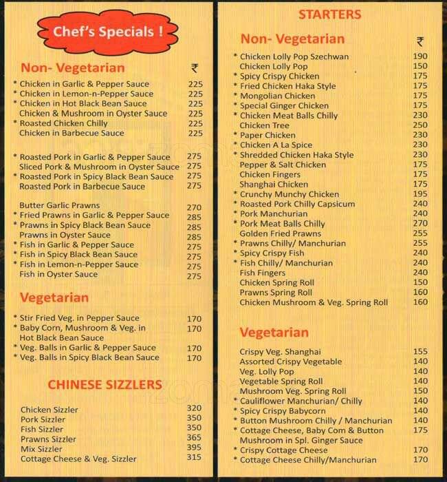 Spice Of China Menu, Menu for Spice Of China, Mahakali, Mumbai - Zomato