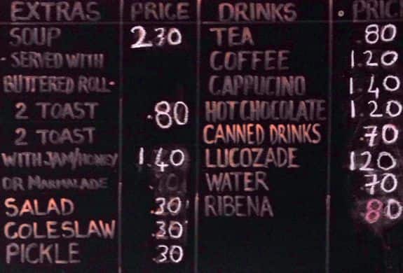 Menu at The Lock Cafe & Sandwich Bar, Enfield, 199 Ordnance Rd