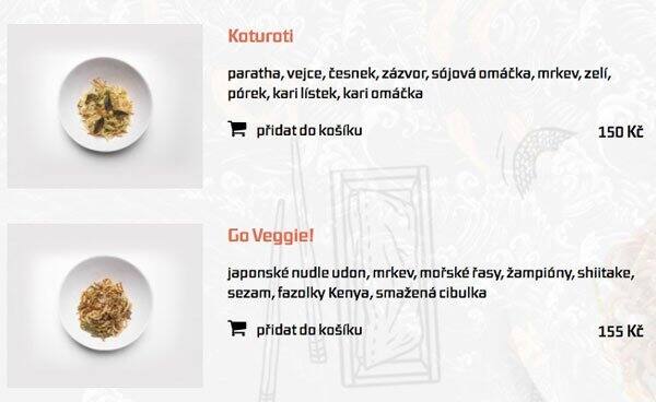 Menu at Yam Yam restaurant, Prague, 5. května 1670