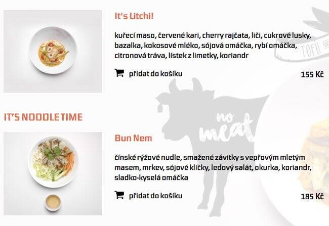 Menu at Yam Yam restaurant, Prague, 5. května 1670