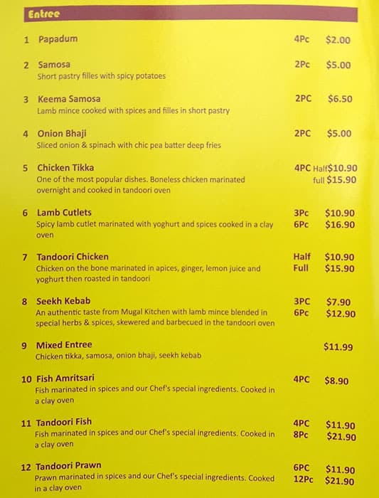 Menu at Jatt Flava restaurant, Fortitude Valley