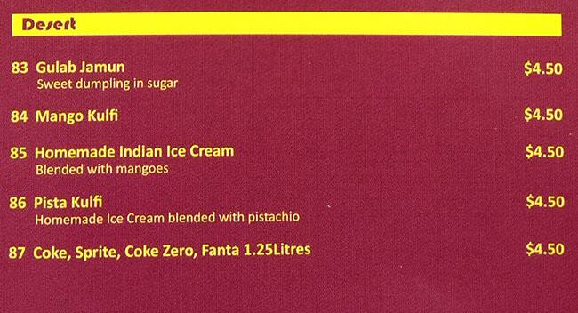 Menu at Jatt Flava restaurant, Fortitude Valley