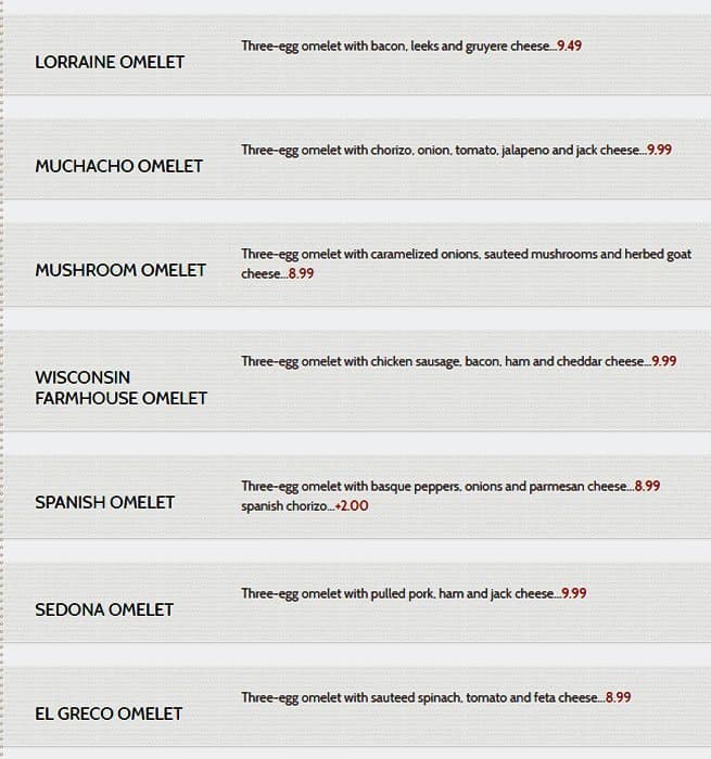 Menu at Nosh restaurant, Geneva, 22 N 3rd St