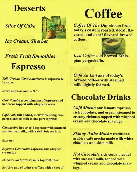 Menu at Almaz Cafe, Philadelphia