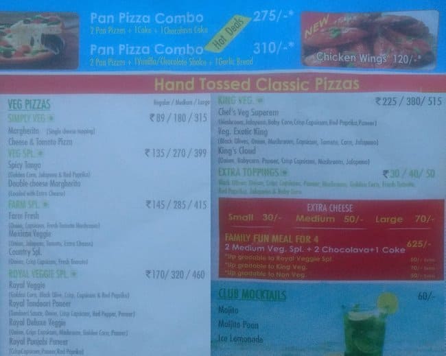 Da Pizza Palace Menu, Menu for Da Pizza Palace, Azadpur, New Delhi - Zomato