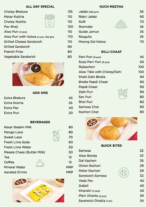 Menu of The Modak, Bellandur, Bangalore
