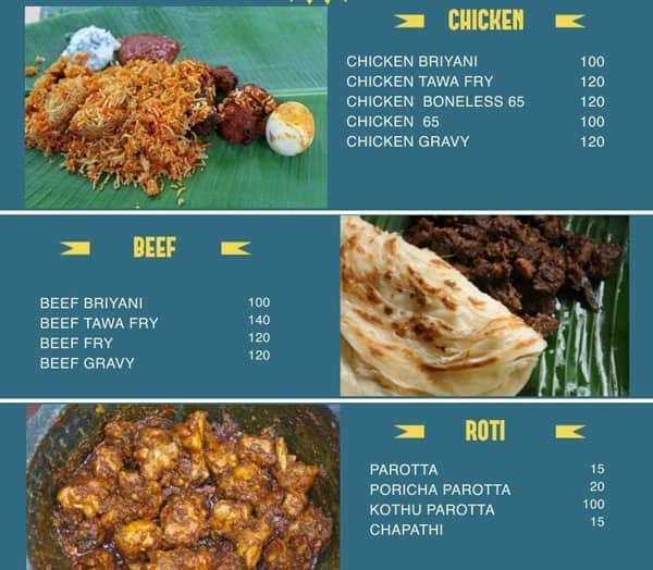 Menu of Veetu Virundhu, Potheri, Chennai