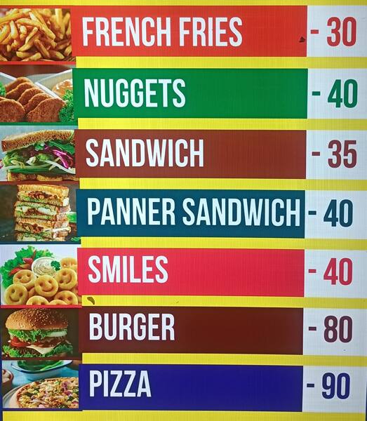 Menu of RS Cafe, Madipakkam, Chennai