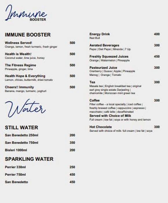 Menu at Feast - Sheraton Grand Bangalore Hotel at Brigade Gateway ...