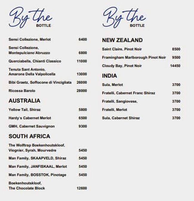 Menu at Feast - Sheraton Grand Bangalore Hotel at Brigade Gateway ...