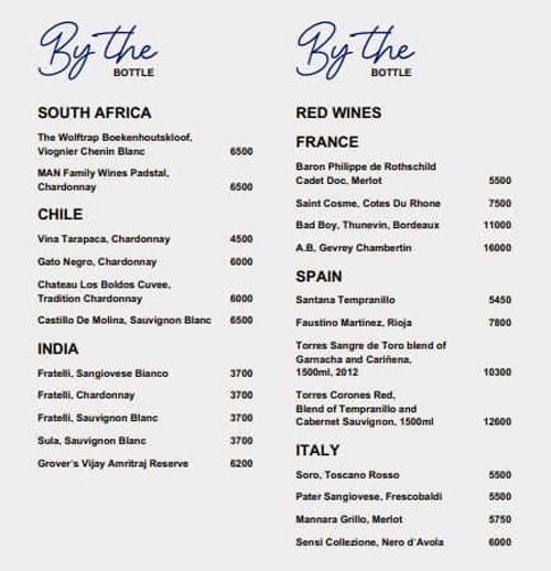 Menu at Feast - Sheraton Grand Bangalore Hotel at Brigade Gateway ...