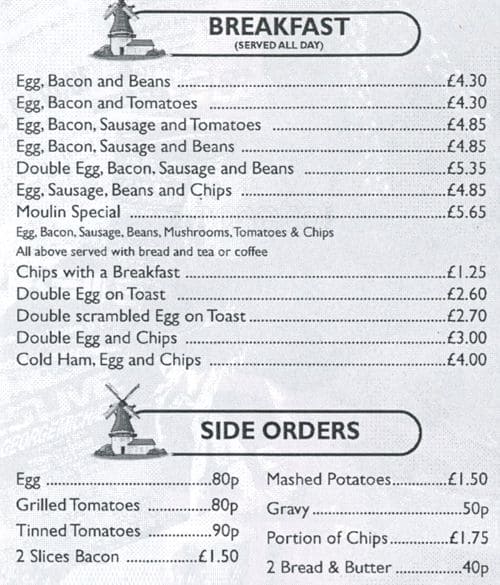Menu at Moulin Grill Wembley cafe, Wembley, 139 Wembley Park Dr