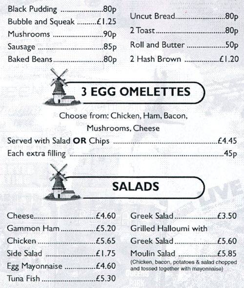 Menu at Moulin Grill Wembley cafe, Wembley, 139 Wembley Park Dr