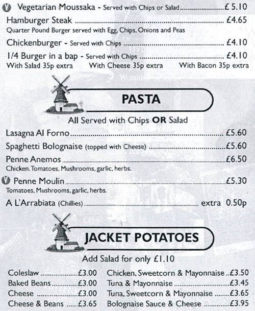 Menu at Moulin Grill Wembley cafe, Wembley, 139 Wembley Park Dr