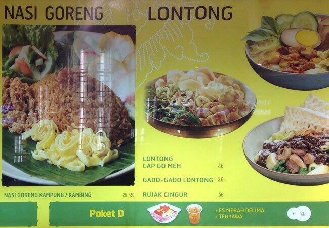 Carta del restaurante Sate Khas Senayan Express, Yakarta, Mall of Indonesia