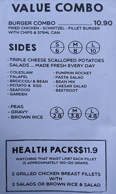 Menu at Westall Freerange Charcoal Chicken restaurant, Clayton South