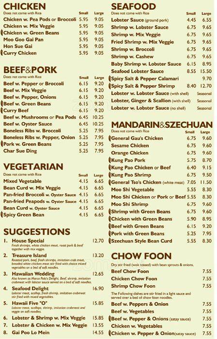 Menu at 100 Percentage Reliable restaurant, Boston, 390 Chelsea St