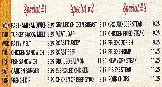 Menu at Broiler Express restaurant, San Carlos