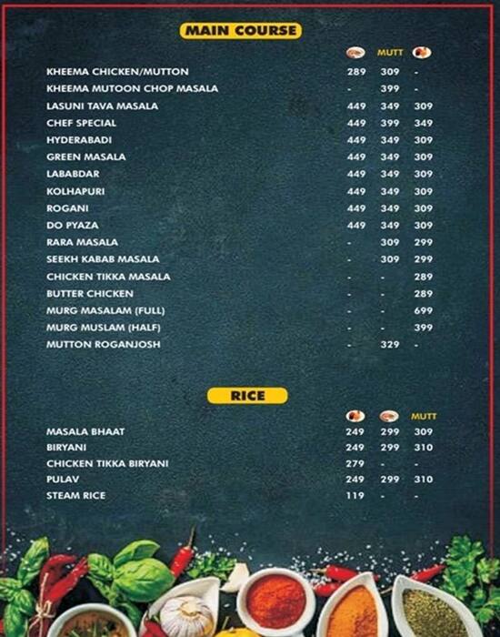 Menu at Konkan Kinara, Mumbai, SHOP NO 04 & 05