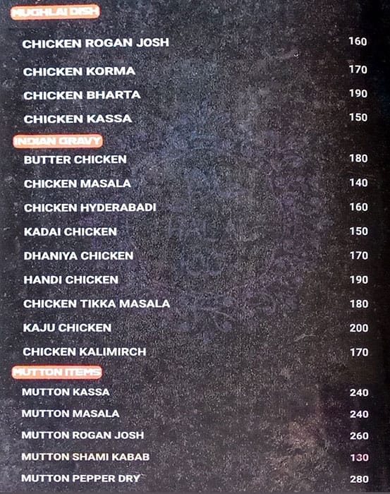 Menu at Royal India Restaurant, Bengaluru