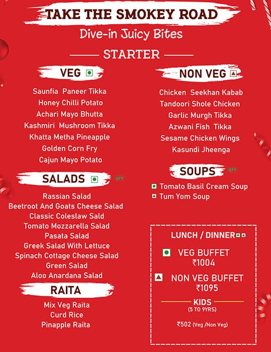 Menu of Barbecue By Punjab Grill, Golf Course Extension, Gurgaon