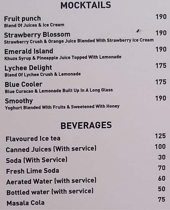 Menu at Atithi, Chandigarh, Near Government College For Girls