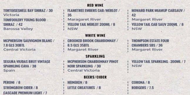 Menu at Deli Chicchi cafe, Mount Claremont