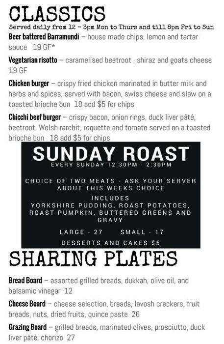 Menu at Deli Chicchi cafe, Mount Claremont