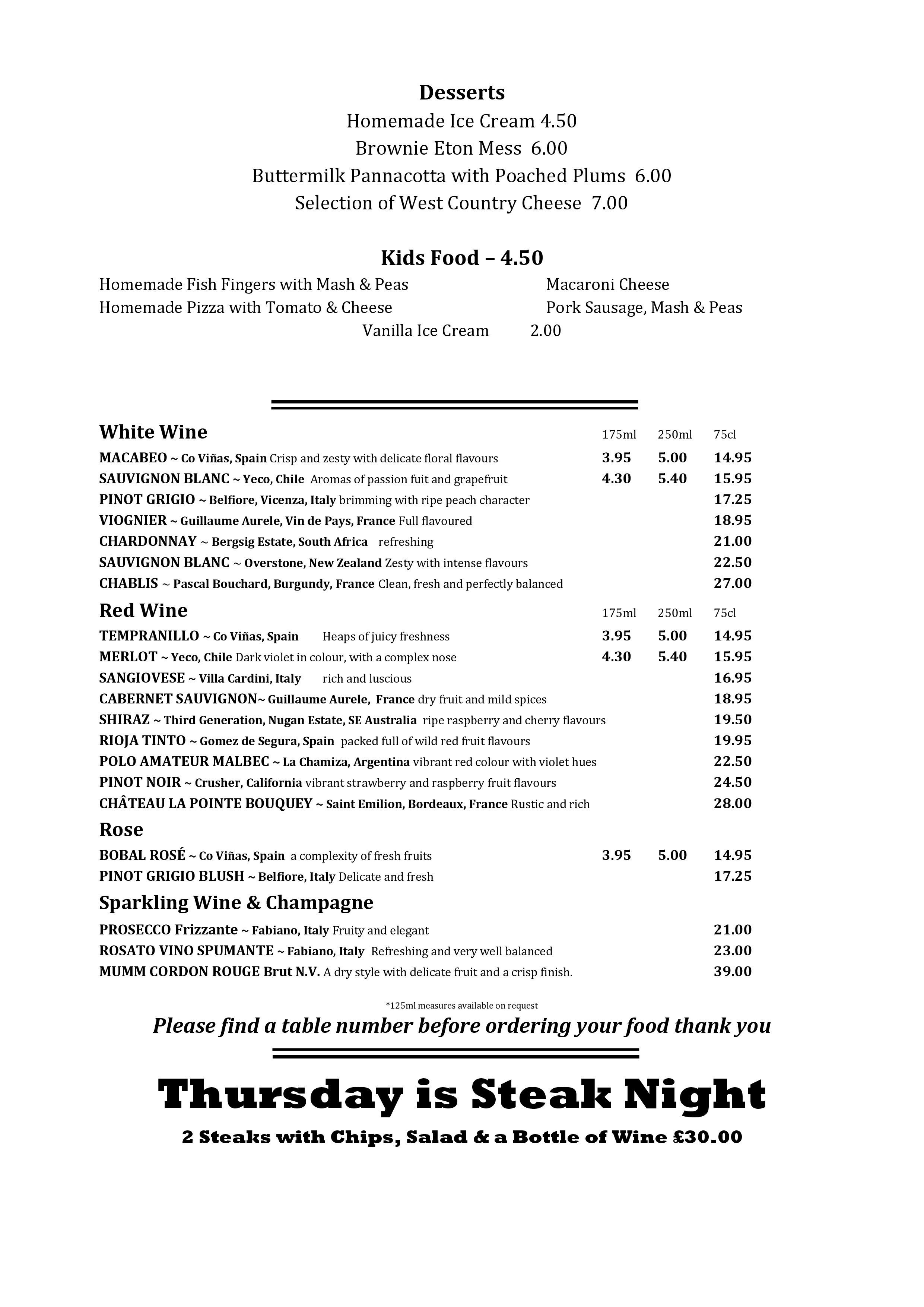 Menu at Royal Oak pub & bar, Bristol, 385 Gloucester Rd