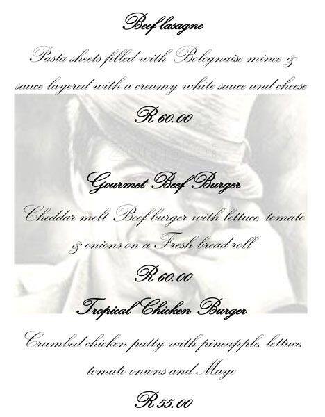 Menu at Ila Rouge Restaurant - Villa Paradiso, Hartbeespoort