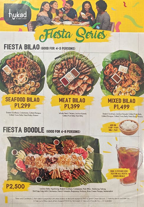 Menu at Hukad restaurant, Parañaque, Dr Arcadio Santos Ave